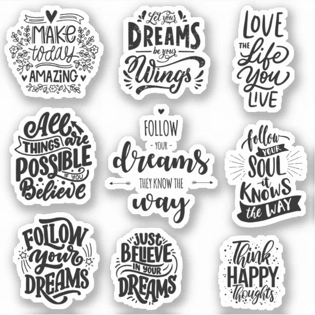 Motivational Sticker Pack | Zazzle