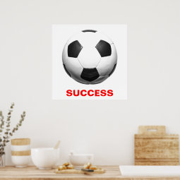 Motivational Success Soccer European Football Poster | Zazzle