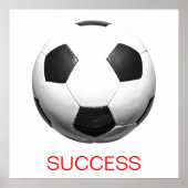 Motivational Success Soccer Football Poster | Zazzle