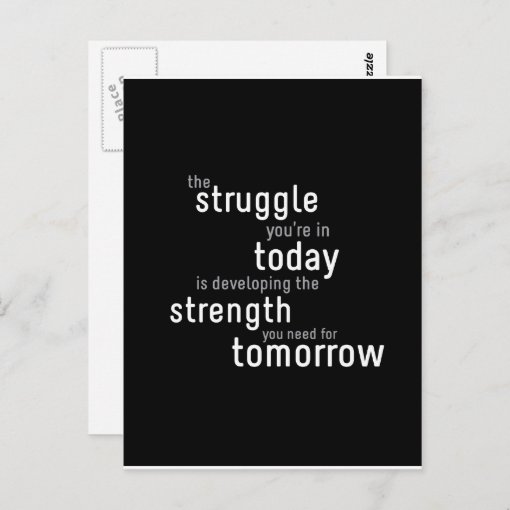 Motivational Typographic Postcard | Zazzle