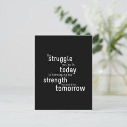 Motivational Typographic Postcard | Zazzle