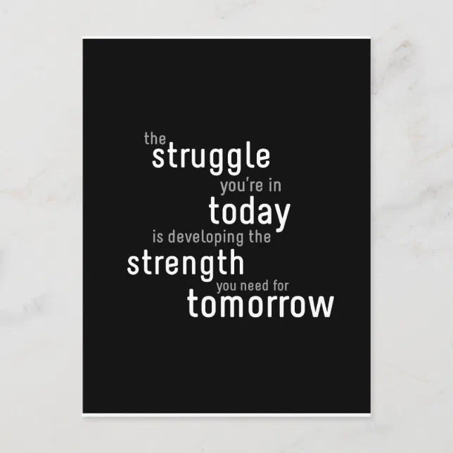Motivational Typographic Postcard | Zazzle