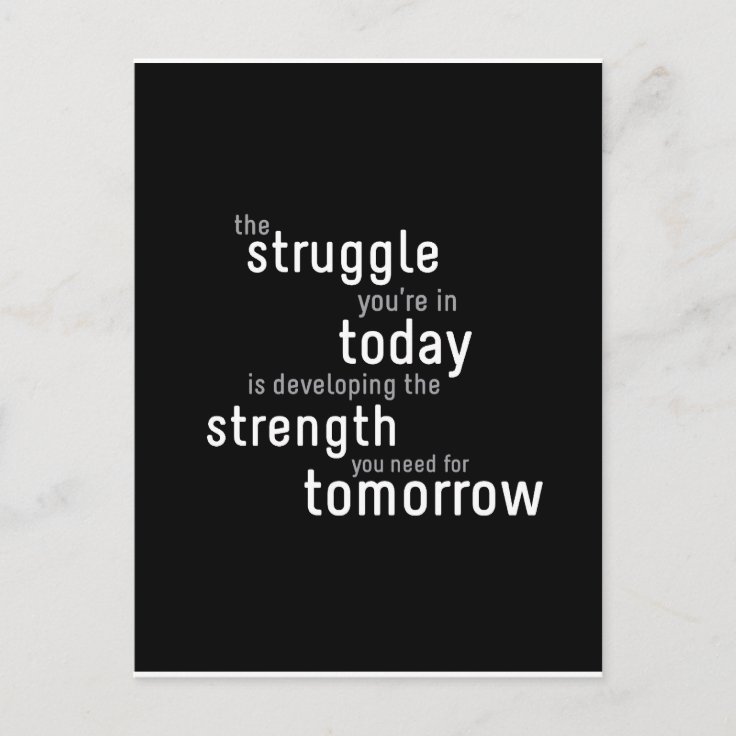 Motivational Typographic Postcard | Zazzle