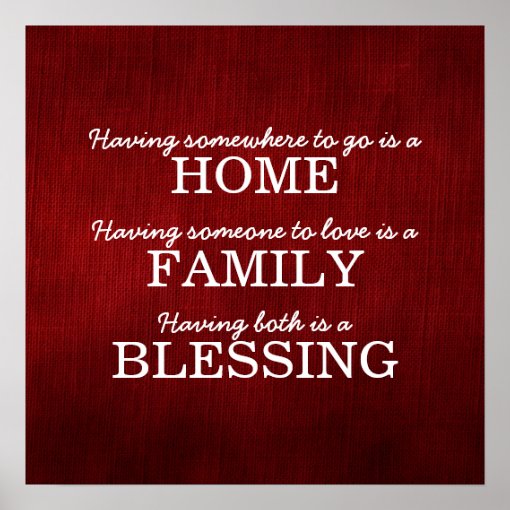 Motivational Typography Family Quote Poster | Zazzle