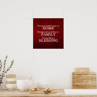 Motivational Typography Family Quote Poster | Zazzle