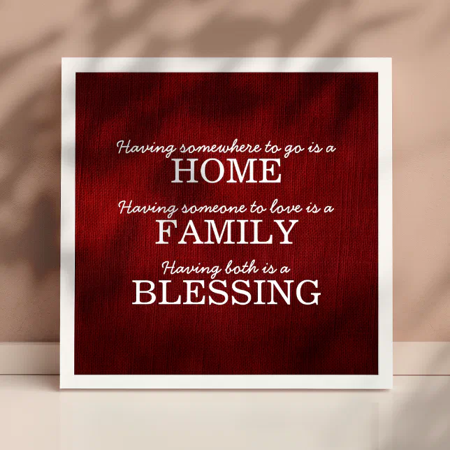 Motivational Typography Family Quote Poster | Zazzle