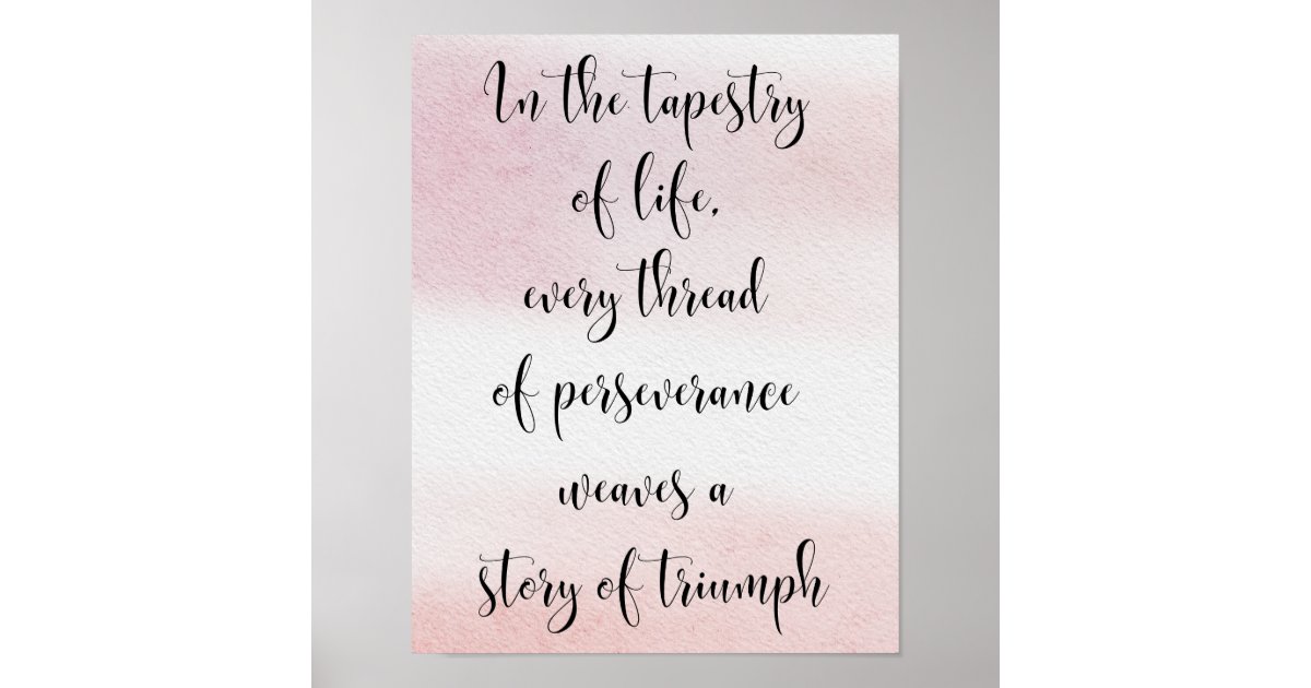 Motivational Watercolor Inspirational Quote Poster | Zazzle