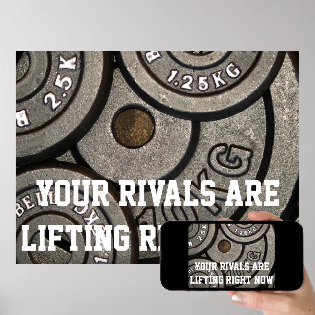 Motivational Weight Lifting Poster | Zazzle