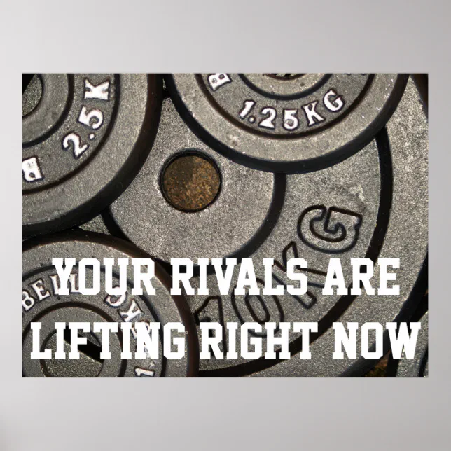 Motivational Weight Lifting Poster | Zazzle