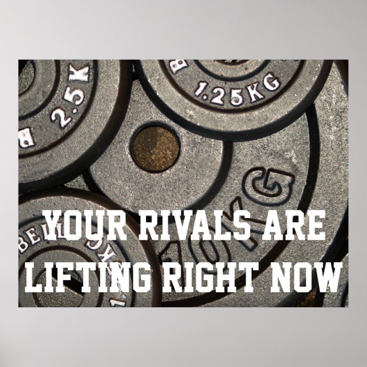 Motivational Weight Lifting Poster | Zazzle