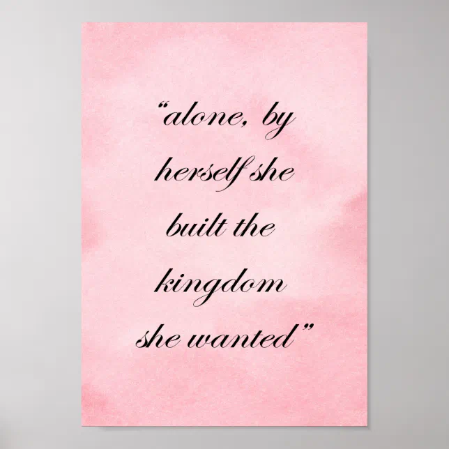 Motivational woman quote. Queen, strong,powerful. Poster | Zazzle