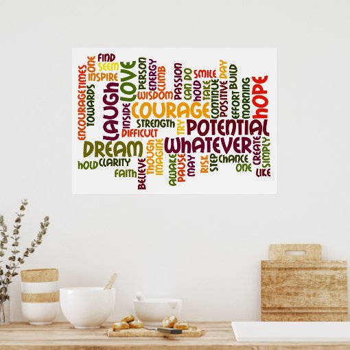 Motivational Words #1 positive encouragement Poster | Zazzle Motivational Words #1 positive encouragement Poster | Zazzle