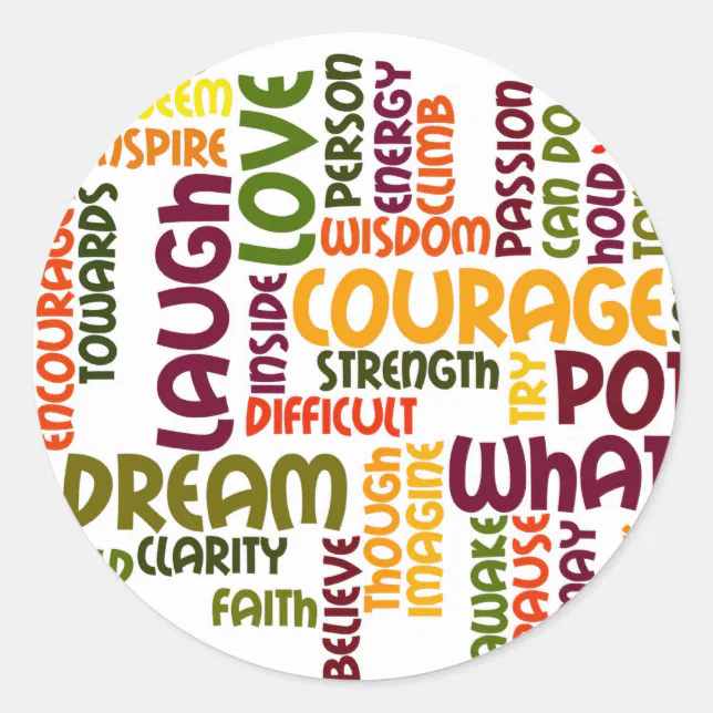 Motivational Words #1 stickers | Zazzle