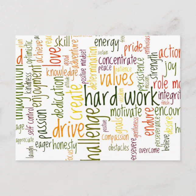 Motivational Words #2 positive encouragement Postcard | Zazzle