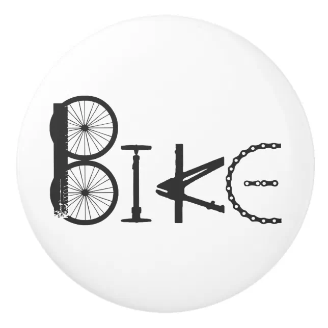 Motivational Words, Biking, Cycling, Bike Ceramic Knob | Zazzle