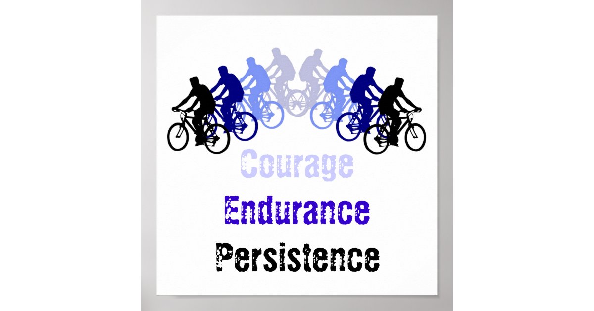 Motivational Words, Biking, Cycling, Bike Poster | Zazzle