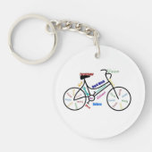 Motivational Words for Bike, Cycle Custom Name Keychain | Zazzle