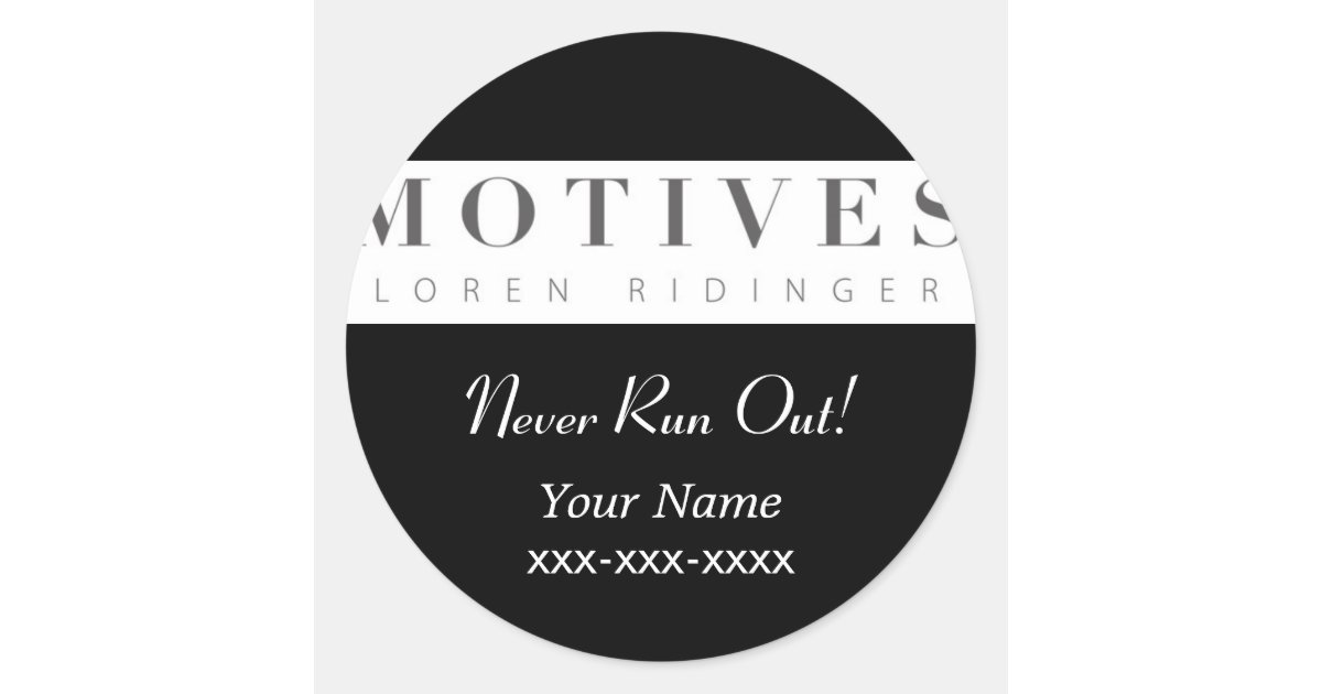 Motives Cosmetics Product Reorder Sticker | Zazzle