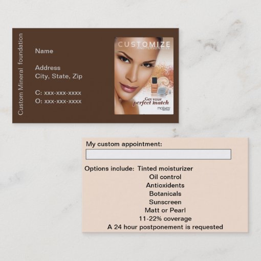 Motives Custom Blend Foundation Business Card | Zazzle