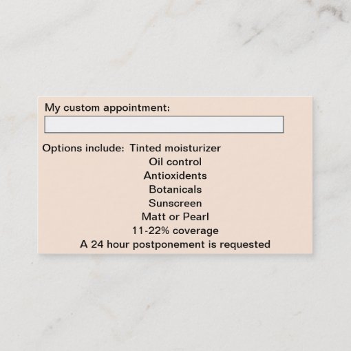 Motives Custom Blend Foundation Business Card | Zazzle