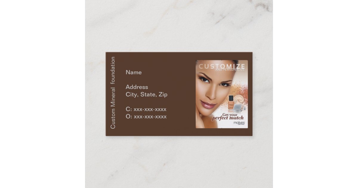 Motives Custom Blend Foundation Business Card | Zazzle
