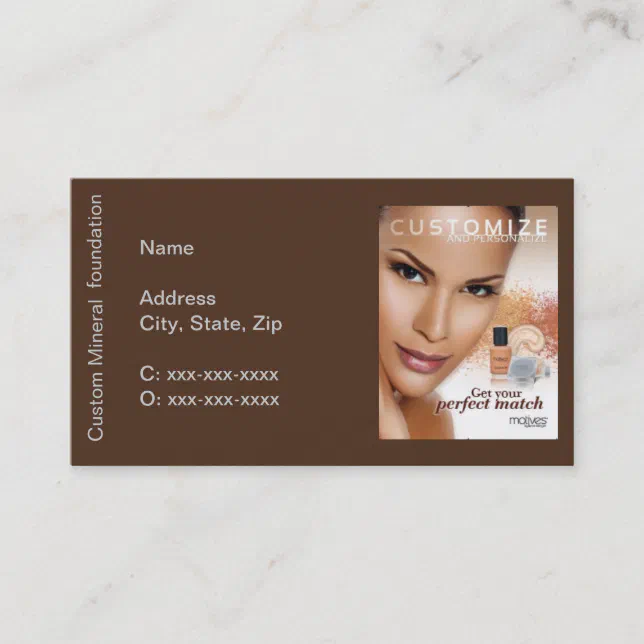 Motives Custom Blend Foundation Business Card | Zazzle