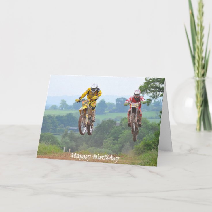 Moto X Birthday Card Motocross | Zazzle