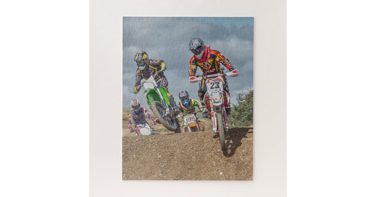 Motocross action bike jigsaw puzzle | Zazzle
