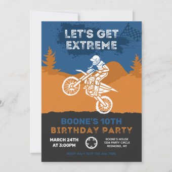 Motocross Birthday Invitation | Dirt Bike Invite | Zazzle