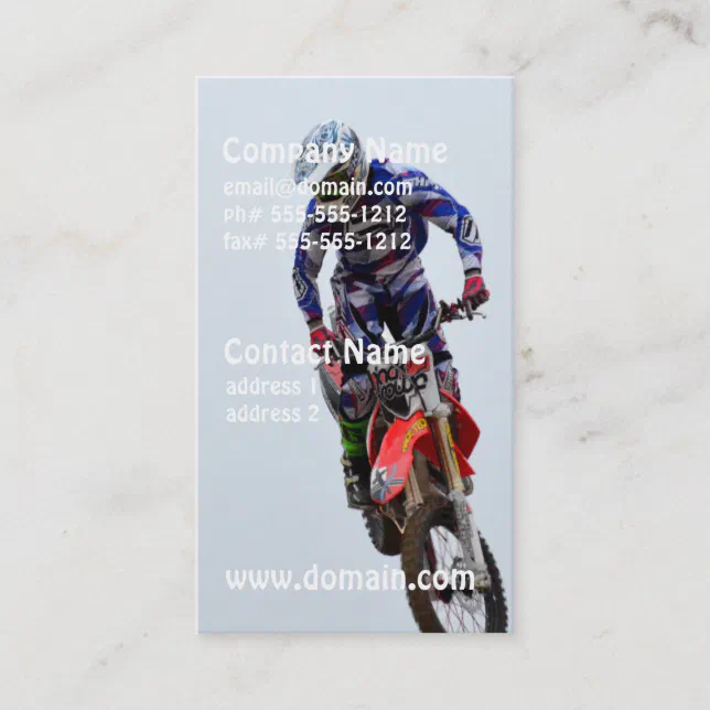 Motocross Business Card | Zazzle