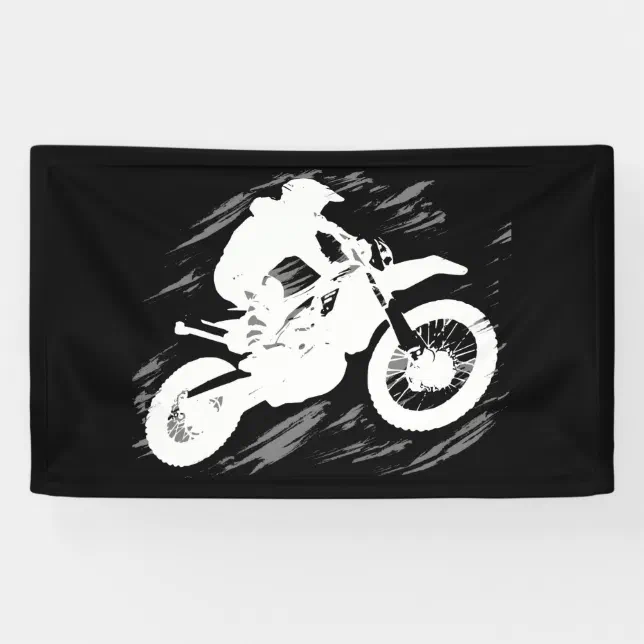 Motocross Competitive Sport Motorcycle Racing Banner | Zazzle