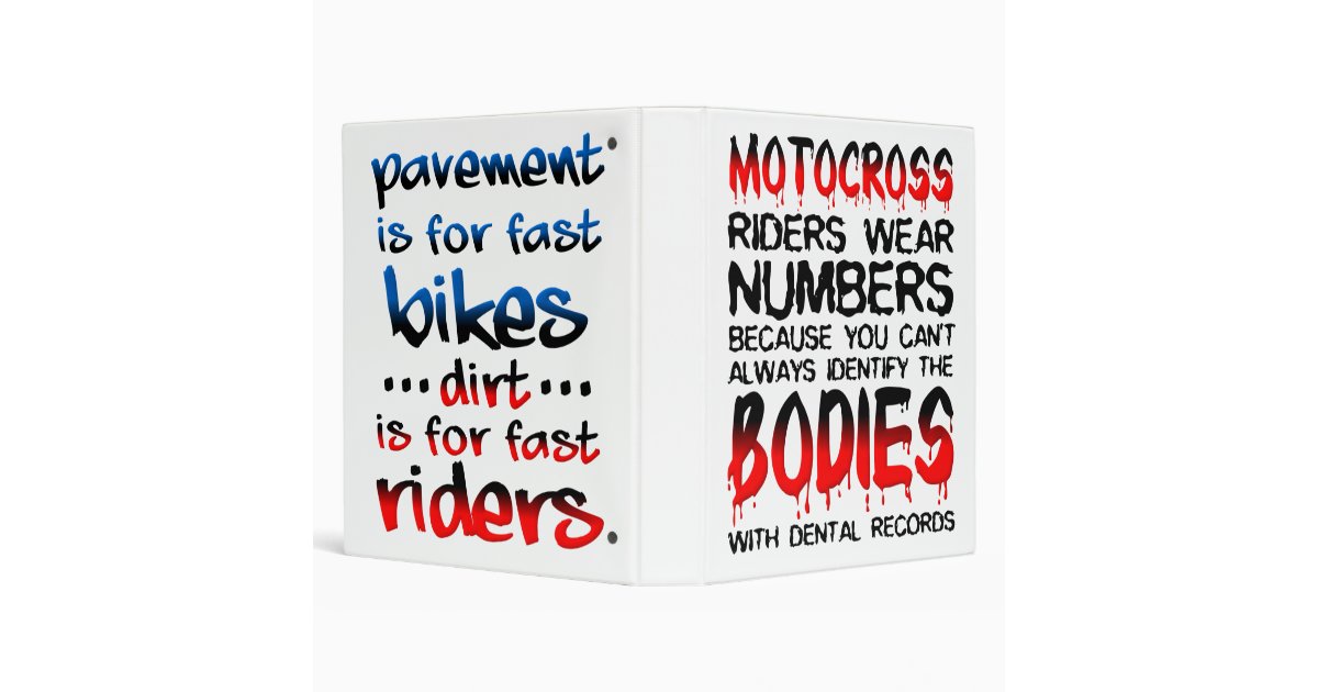 Motocross Dirt Bike Binder | Zazzle