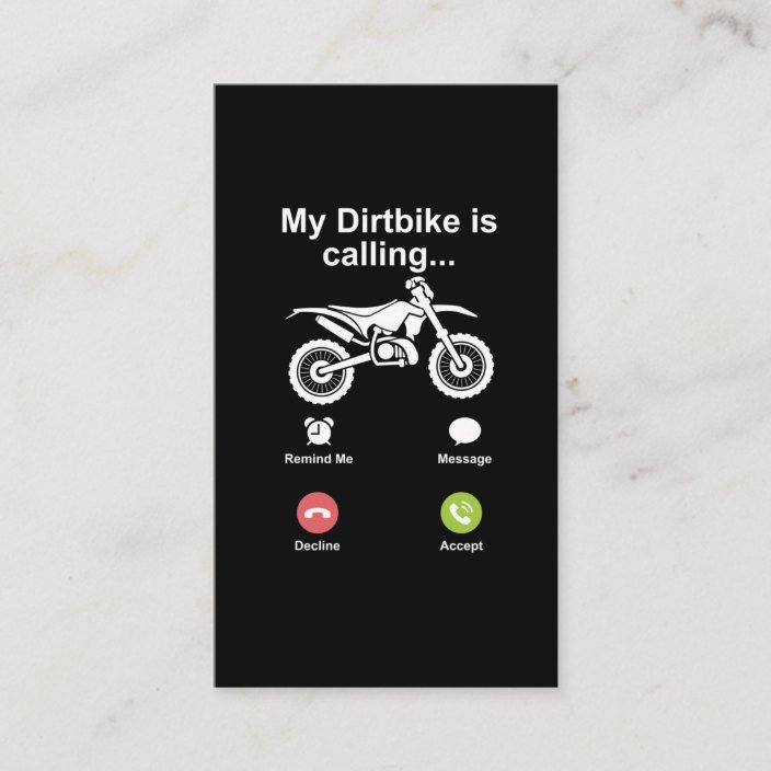 Motocross Dirt Bike Brap Off Road Dirtbike Riders Business Card ...