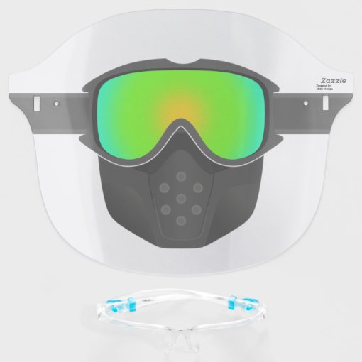 Motocross Face Mask Biker Goggles Face Shield | Zazzle