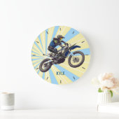 Motocross Large Clock | Zazzle