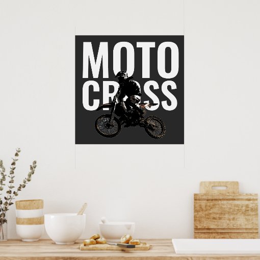 Motocross Motorcycle Sport Pop Art Poster | Zazzle