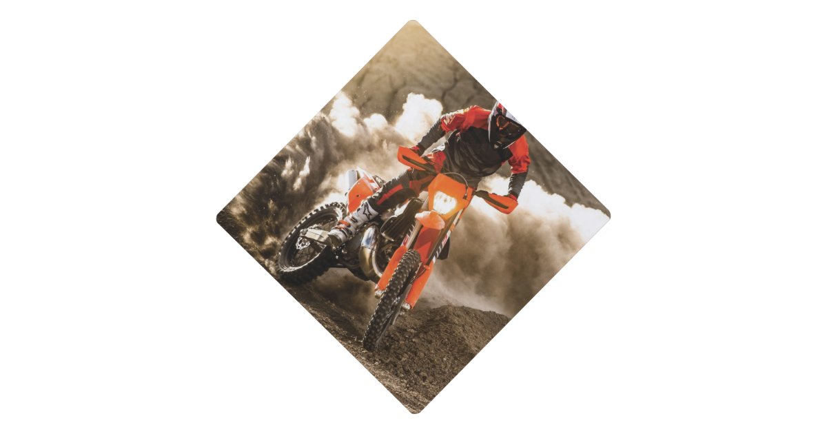 Motocross Rider Graduation Cap Topper | Zazzle