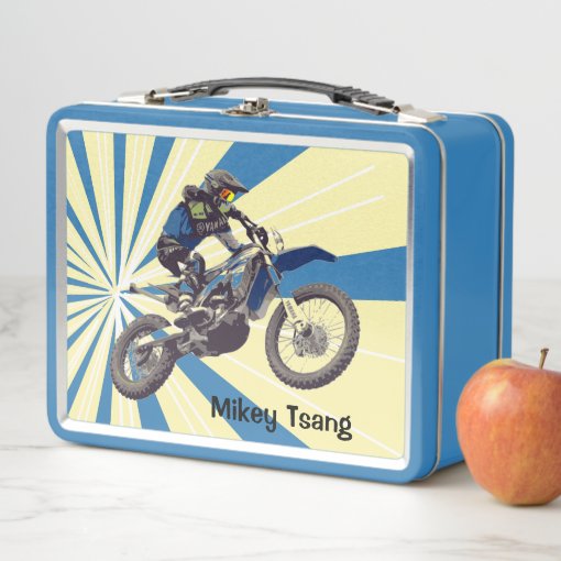 Motocross Rider Metal Lunch Box | Zazzle