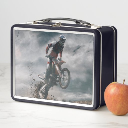 Motocross Rider Metal Lunch Box | Zazzle