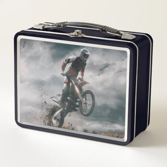 Motocross Rider Metal Lunch Box | Zazzle