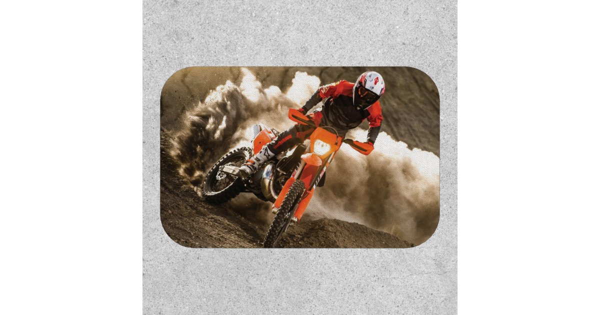 Motocross Rider Patch | Zazzle