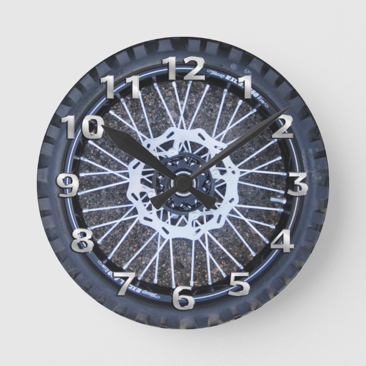 Motocross Tire Clock | Zazzle