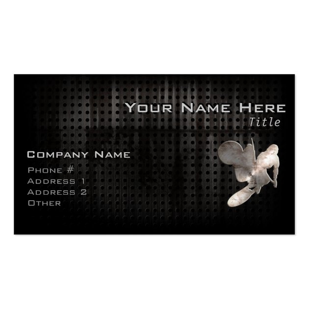 Motocross Whip; Cool Black Business Card Template