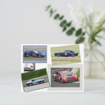 Motor Racing Postcard | Zazzle
