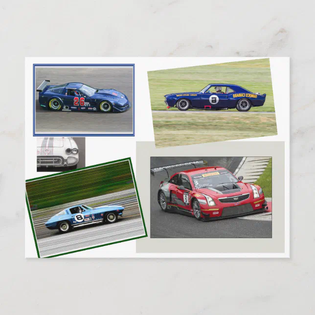Motor Racing Postcard | Zazzle