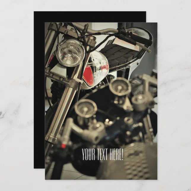 Motorbike Motorcycle Biker All Purpose Invitation | Zazzle