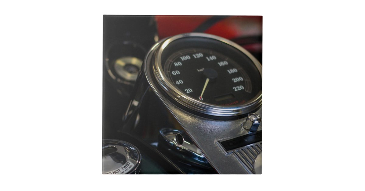 Motorbike Motorcycle Biker Rider Ceramic Tile | Zazzle