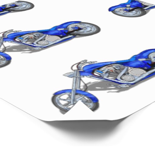 Motorcycle 1 - Blue Temporary Tattoos | Zazzle