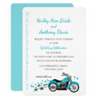 Across the road motorcycle wedding invitation | Zazzle.com