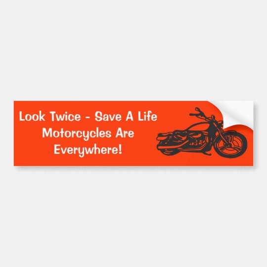 Motorcycle Awareness Bumper Sticker | Zazzle.com